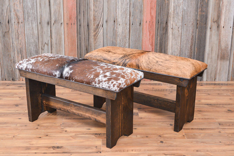 Cowhide Bench - Back at the Ranch Furniture